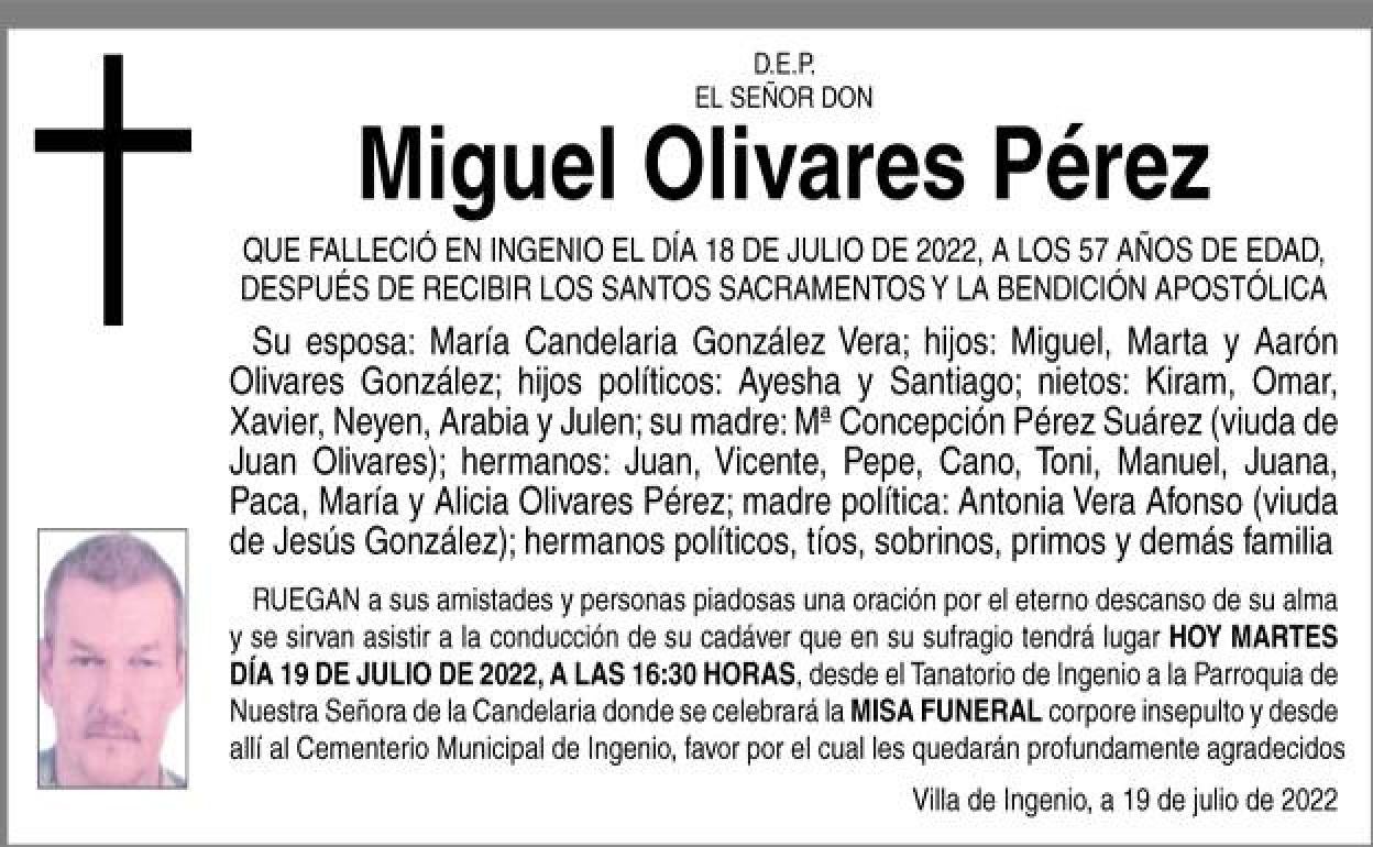 Miguel Olivares Pérez | Canarias7